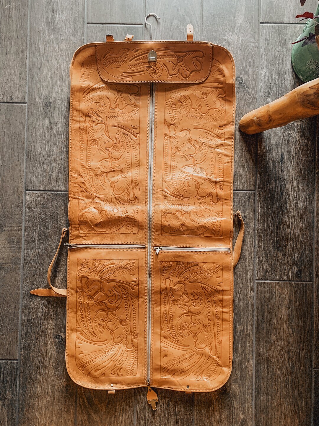 Hand Tooled Leather Garment Bag,cowboy Wedding,wedding Shoot ...