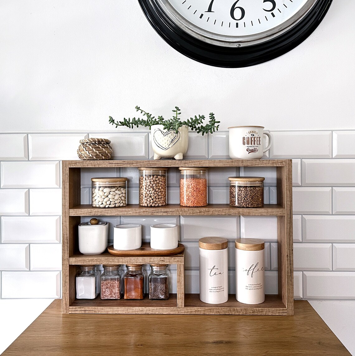 Kitchen Counter Shelf, Countertop Spice Rack, Kitchen Countertop Shelf ...