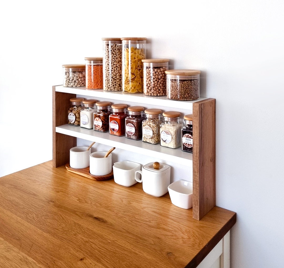Kitchen Counter Shelf, Countertop Spice Rack, Kitchen Countertop Shelf ...