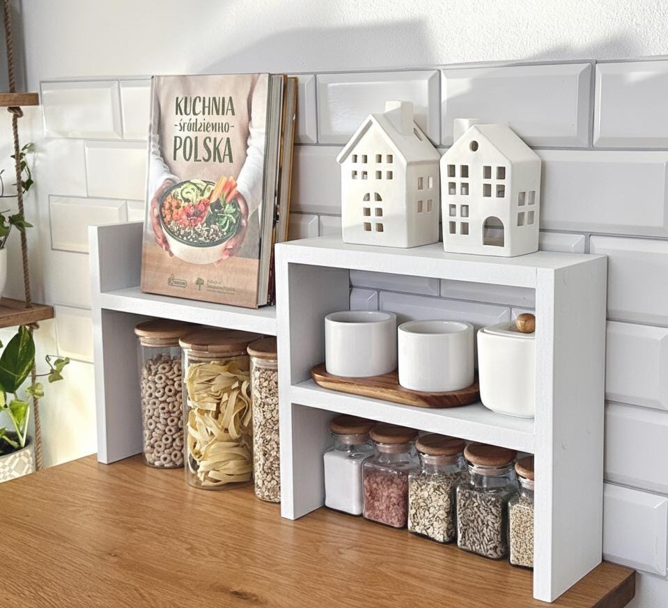 Kitchen Counter Shelf, Countertop Spice Rack, Kitchen Countertop Shelf ...