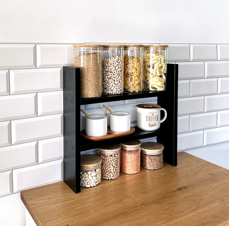 Kitchen Counter Shelf, Countertop Spice Rack, Kitchen Countertop Shelf ...