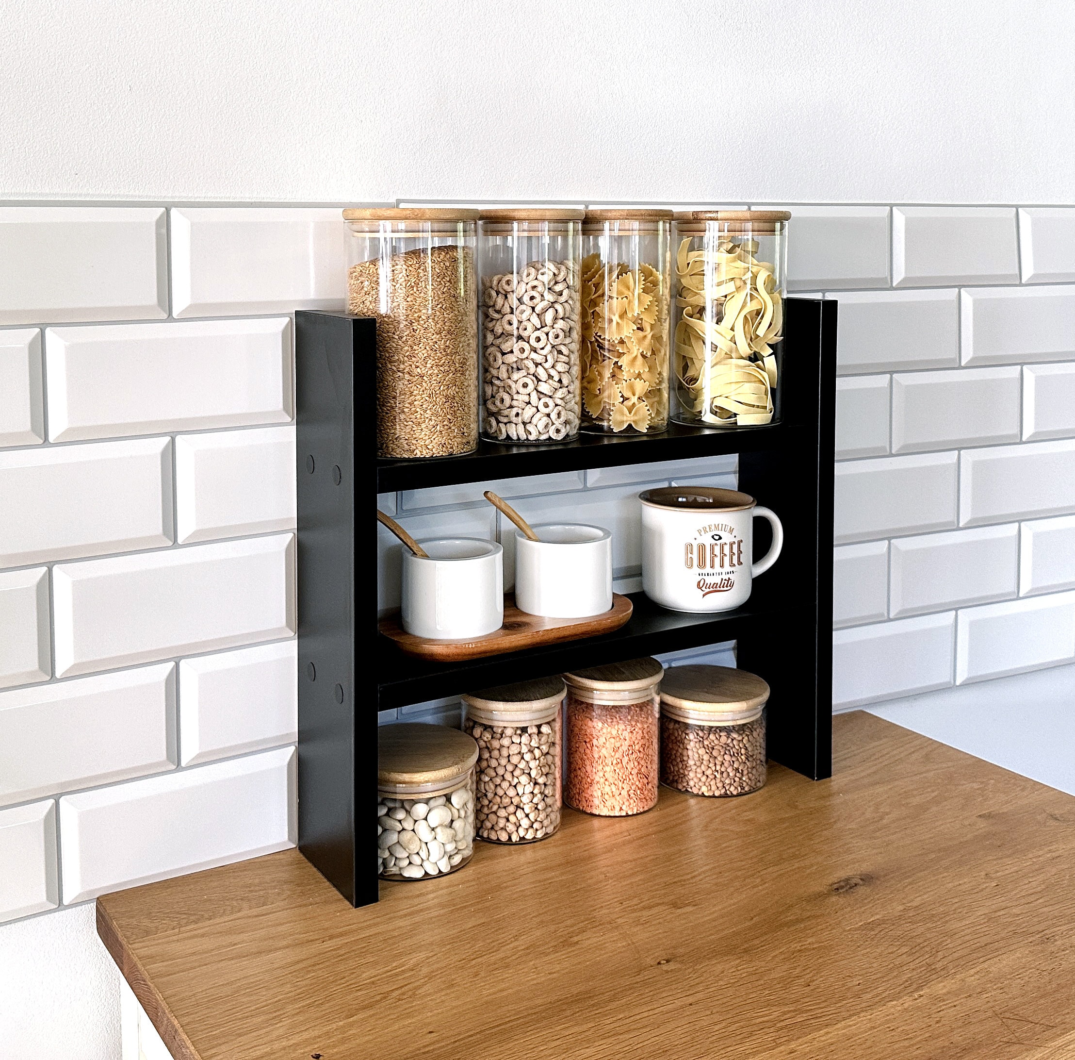 Kitchen Counter Shelf, Countertop Spice Rack, Kitchen Countertop Shelf ...