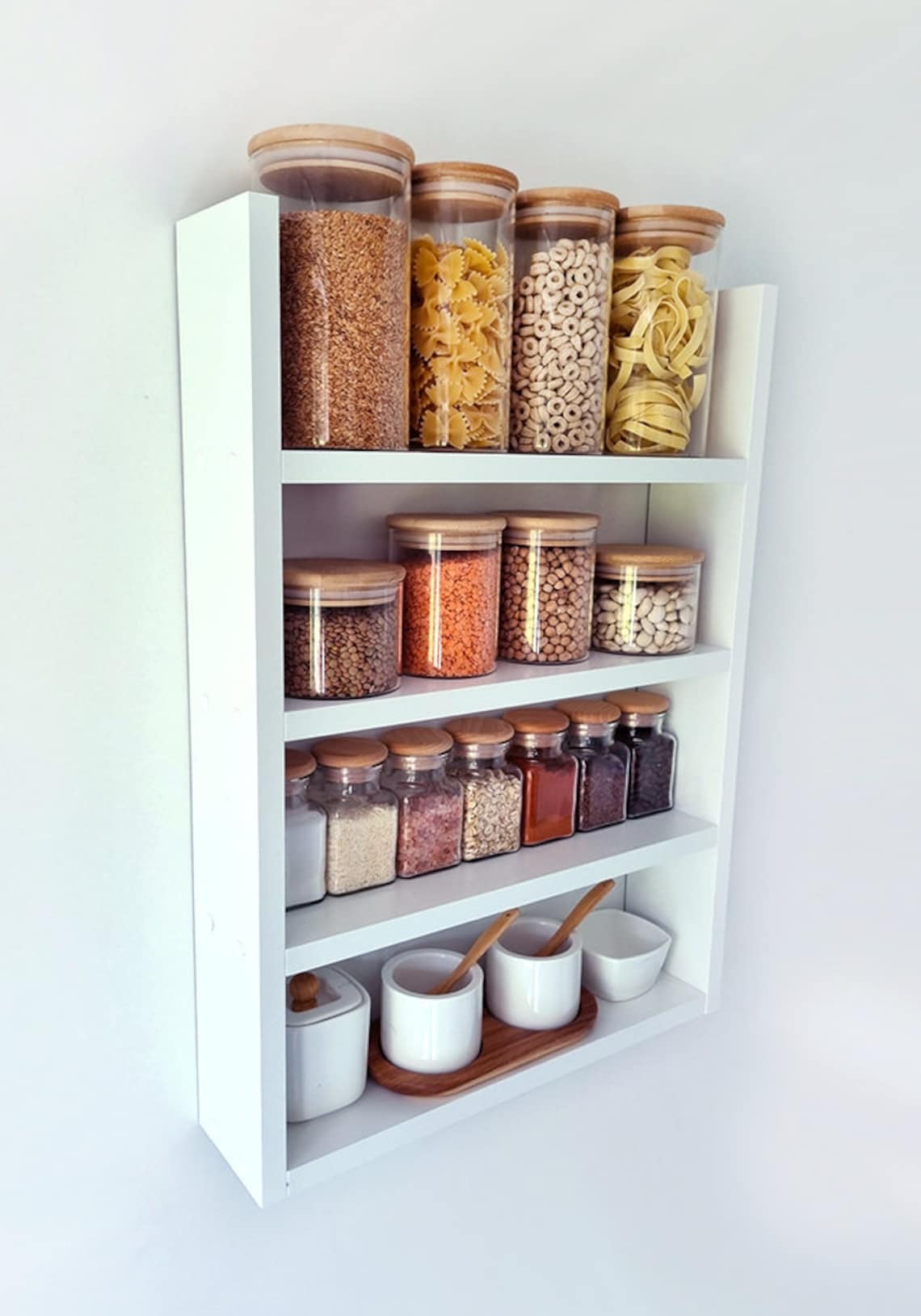Hanging Spice Rack, Wall Mount Spice Shelf, Large Spice Rack for Wall ...