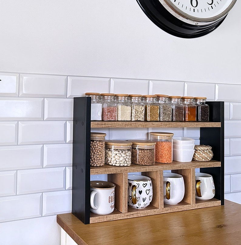 Kitchen Counter Shelf, Countertop Spice Rack, Kitchen Countertop Shelf ...