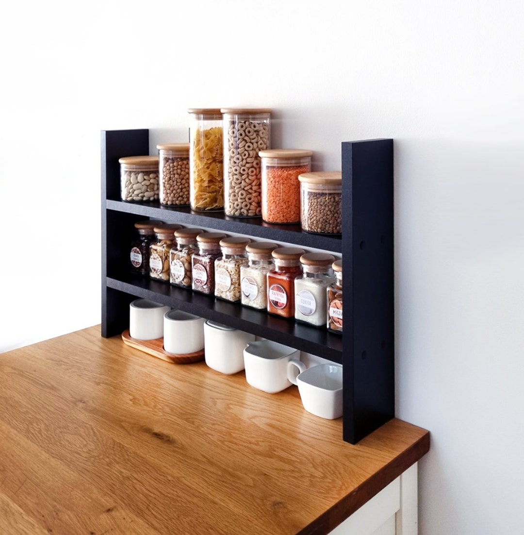 Kitchen Counter Shelf, Countertop Spice Rack, Kitchen Countertop Shelf ...