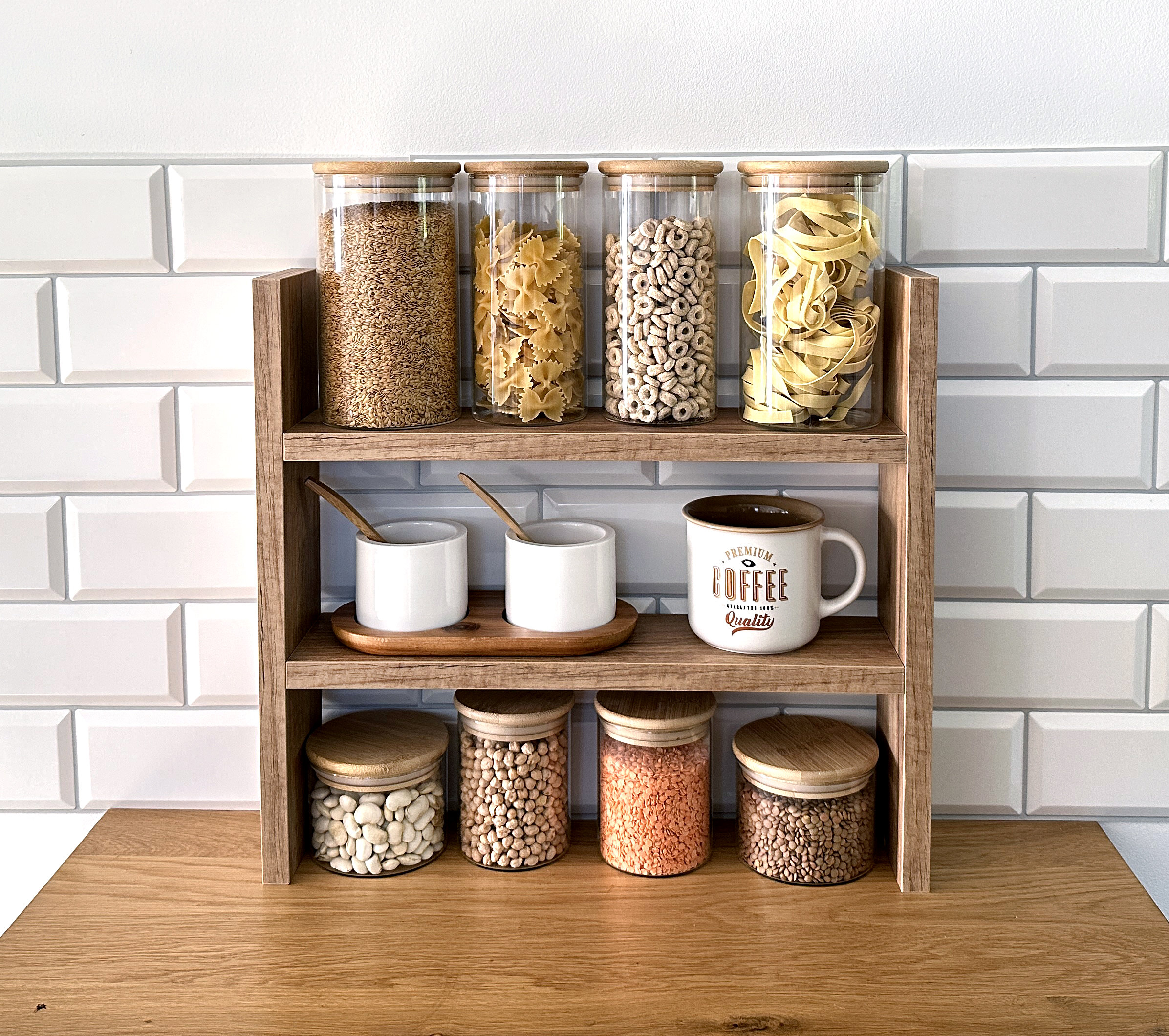 Kitchen Counter Shelf, Countertop Spice Rack, Kitchen Countertop Shelf ...
