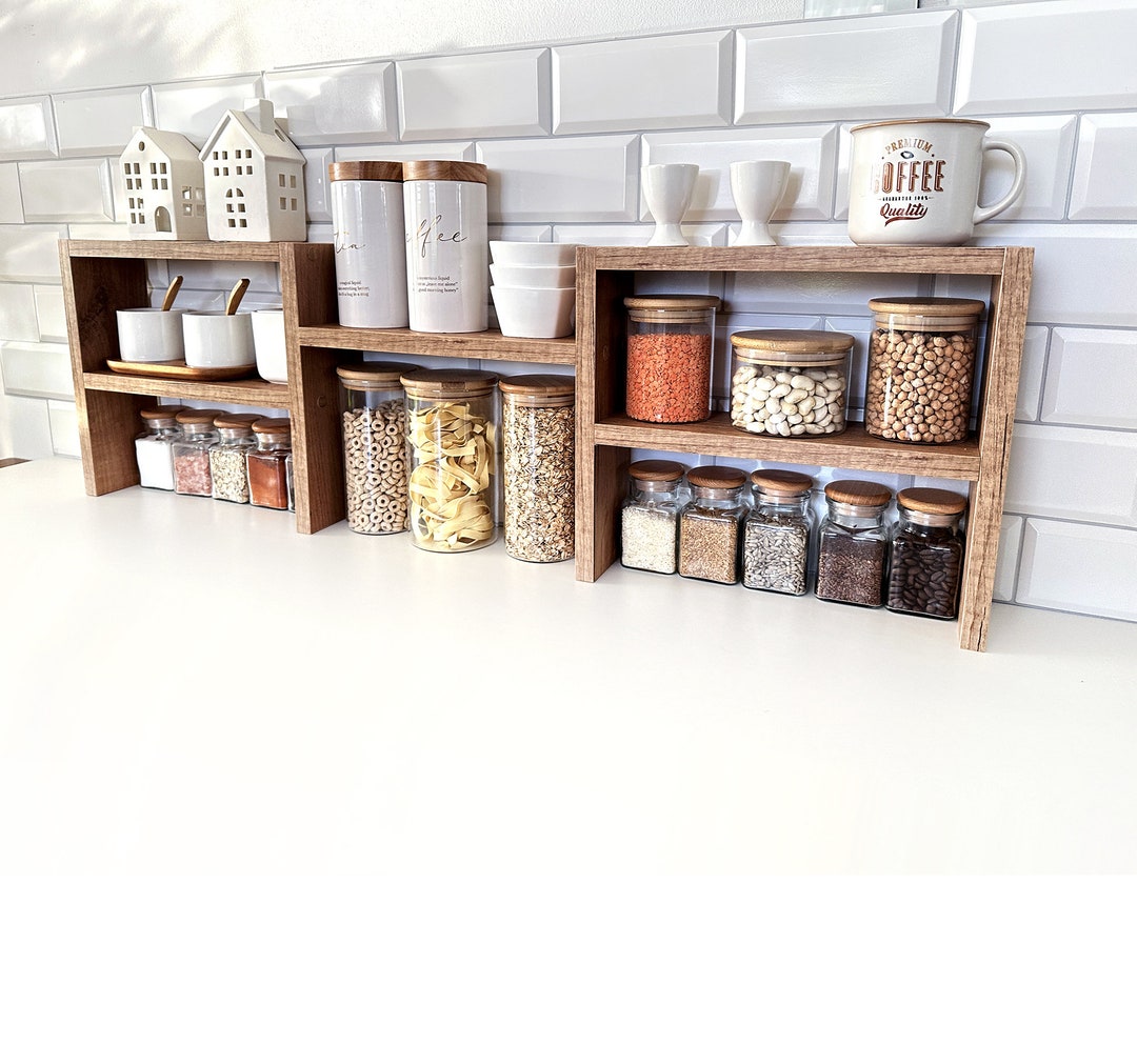 Kitchen Counter Shelf, Countertop Spice Rack, Kitchen Countertop Shelf ...