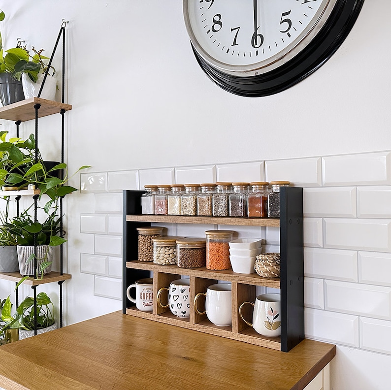 Kitchen Counter Shelf, Countertop Spice Rack, Kitchen Countertop Shelf ...