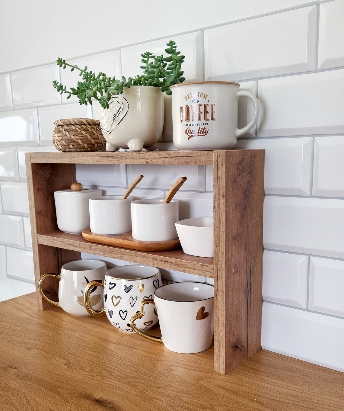 Kitchen Counter Shelf, Countertop Spice Rack, Kitchen Countertop Shelf ...