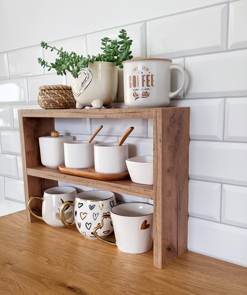 Kitchen Counter Shelf, Countertop Spice Rack, Kitchen Countertop Shelf ...