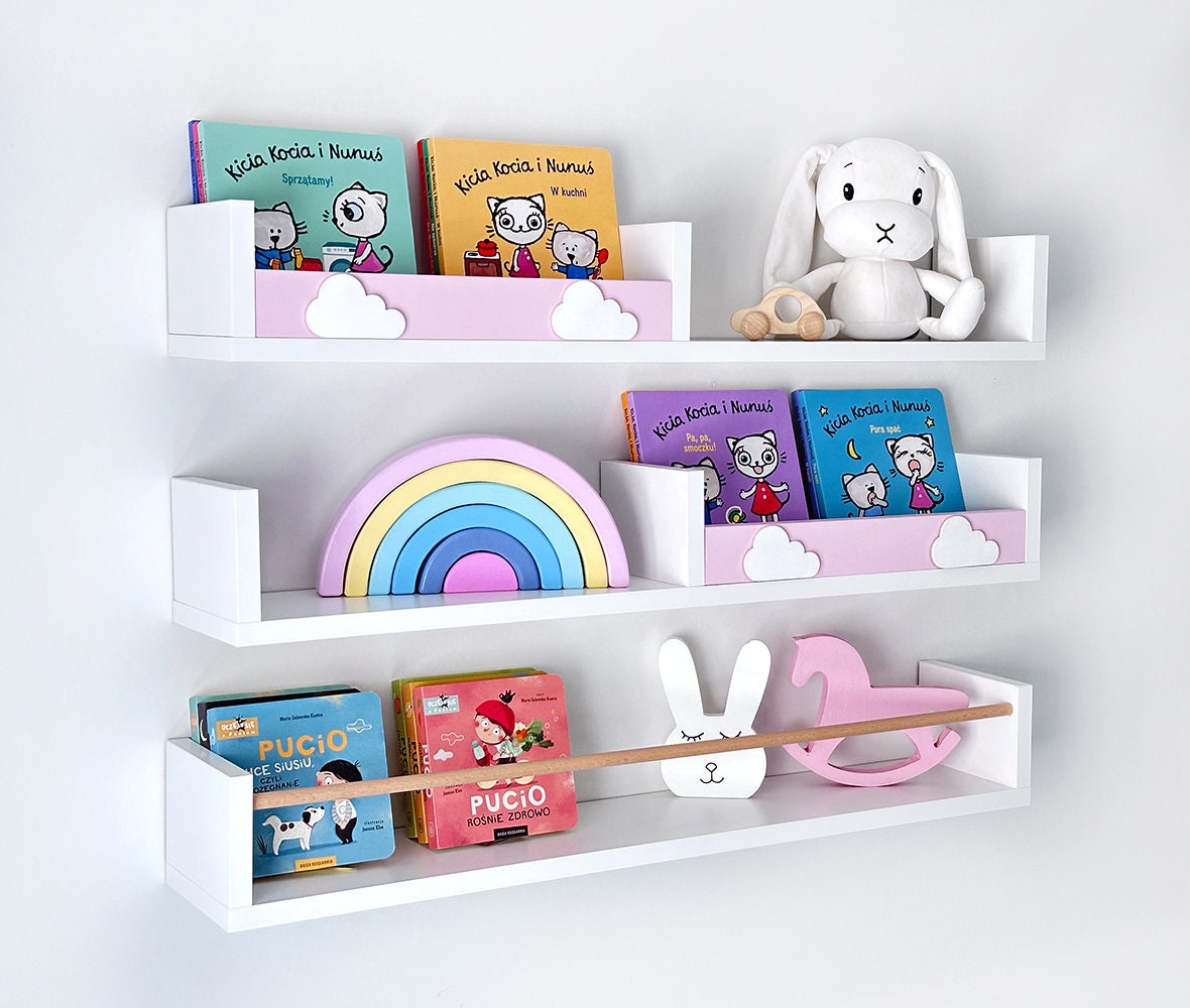 White Floating Shelves Nursery Scandinavian Shelves for Girls - Etsy