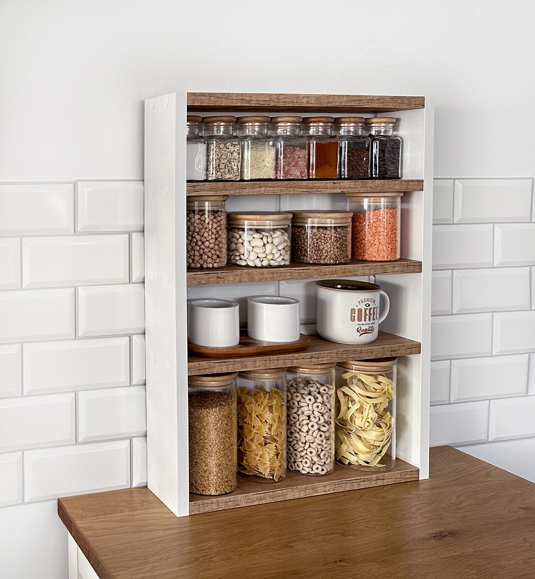 Kitchen Counter Shelf, Countertop Spice Rack, Kitchen Countertop Shelf ...