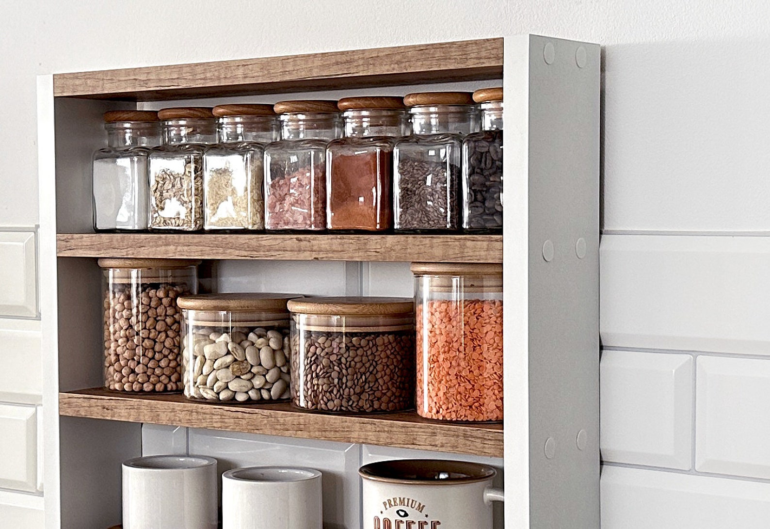 Kitchen Counter Shelf, Countertop Spice Rack, Kitchen Countertop Shelf ...