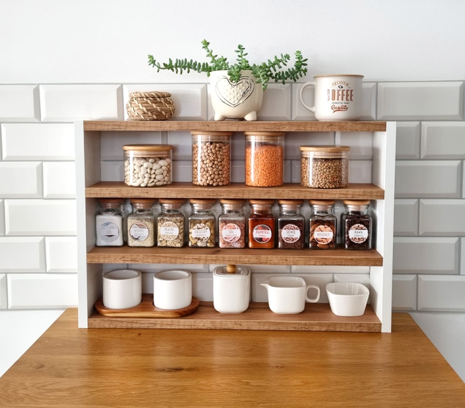 Kitchen Counter Shelf, Countertop Spice Rack, Kitchen Countertop Shelf ...