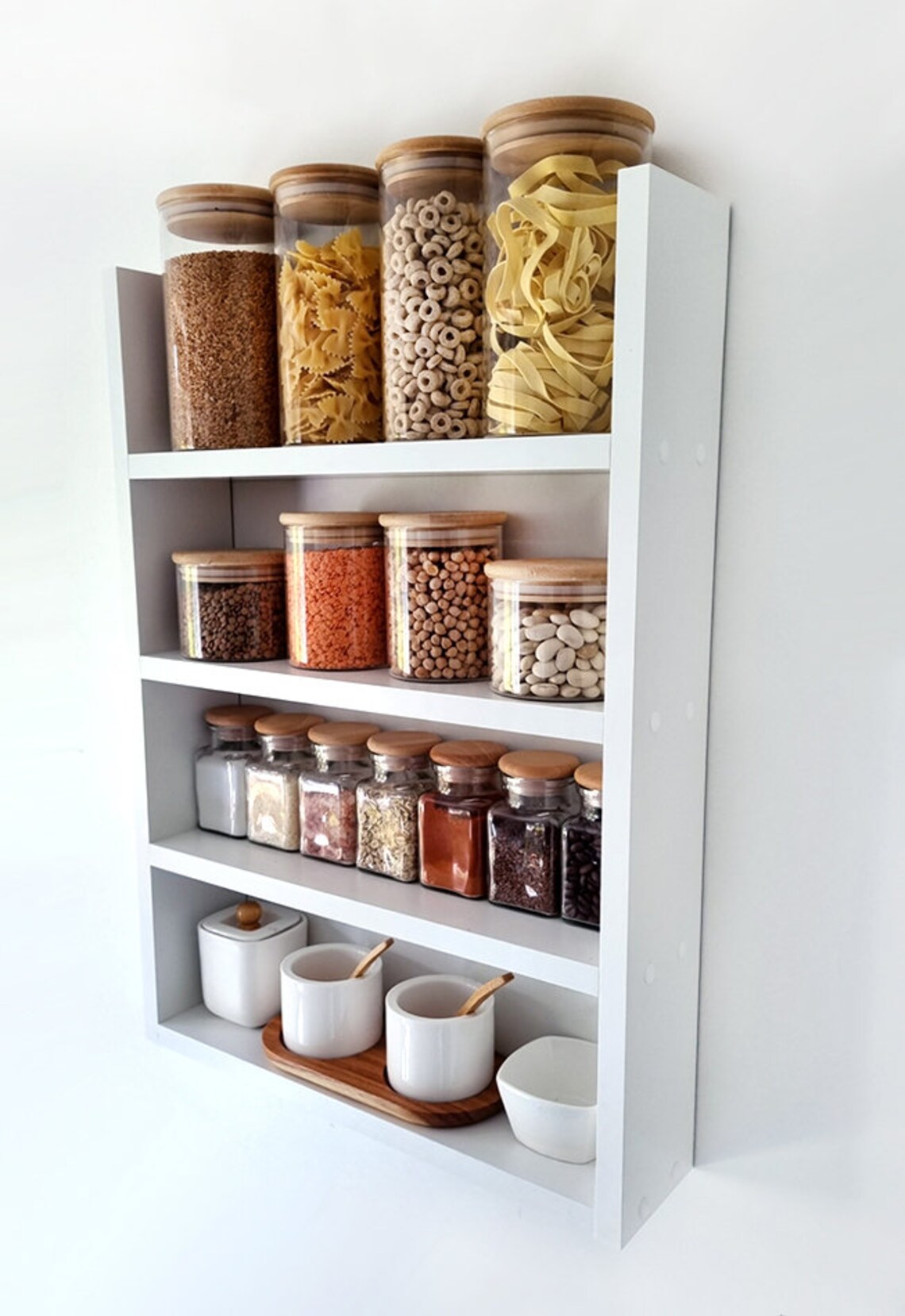 Hanging Spice Rack, Wall Mount Spice Shelf, Large Spice Rack for Wall ...