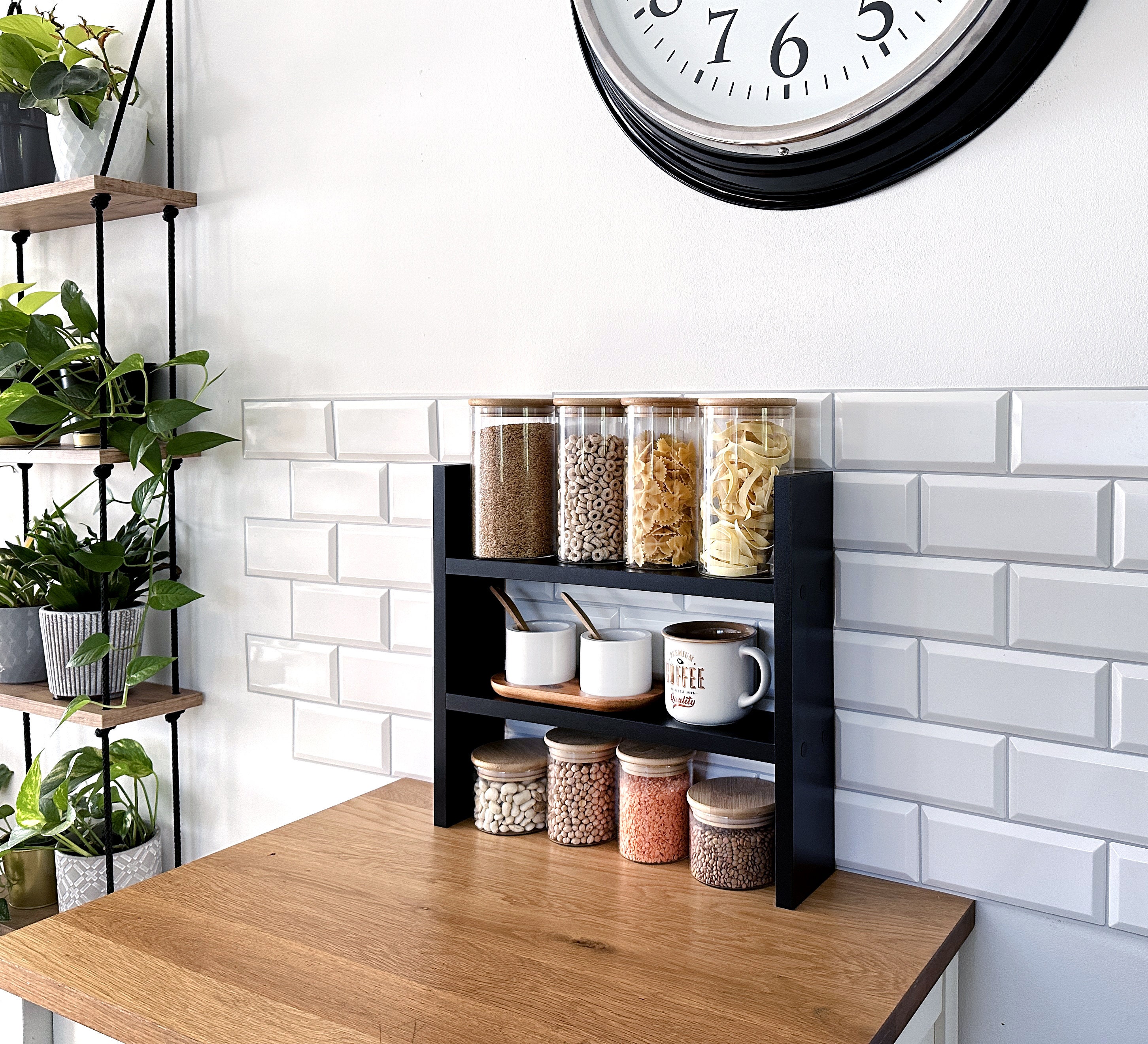 Kitchen Counter Shelf, Countertop Spice Rack, Kitchen Countertop Shelf ...