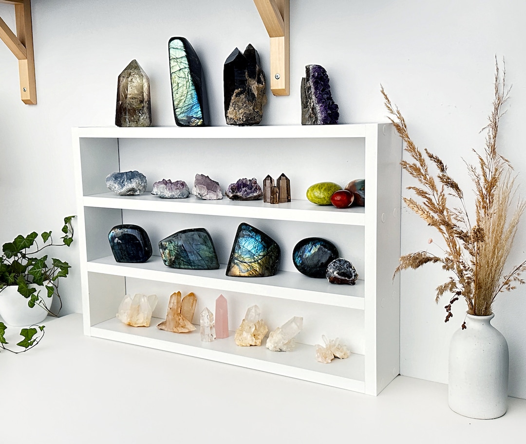 Crystals Display Shelf, Tabletop Shelf Display, Large Countertop Shelf ...