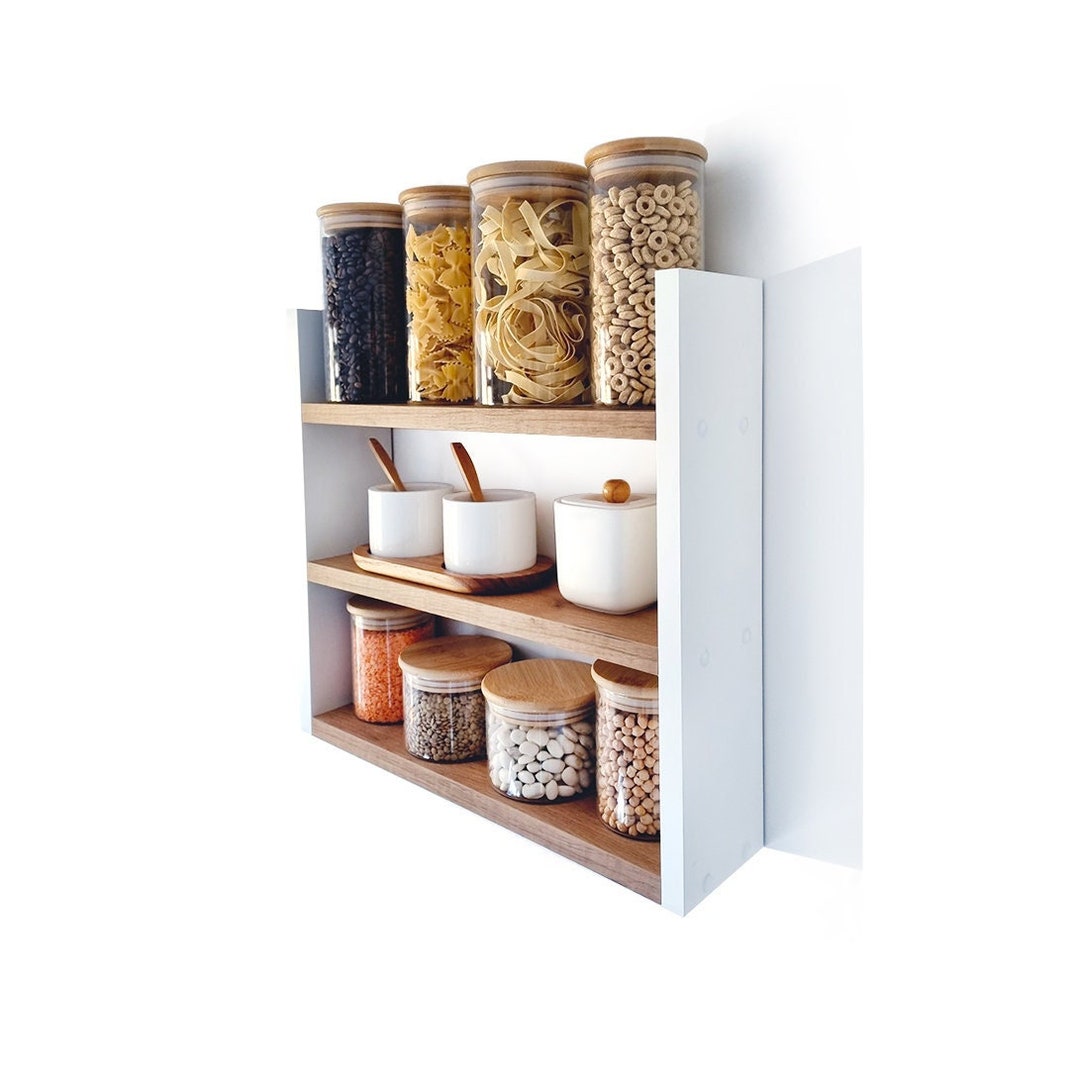 Hanging Spice Rack, Wall Mount Spice Shelf, Large Spice Rack for Wall ...
