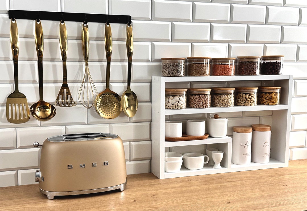 Kitchen Counter Shelf, Countertop Spice Rack, Kitchen Countertop Shelf ...
