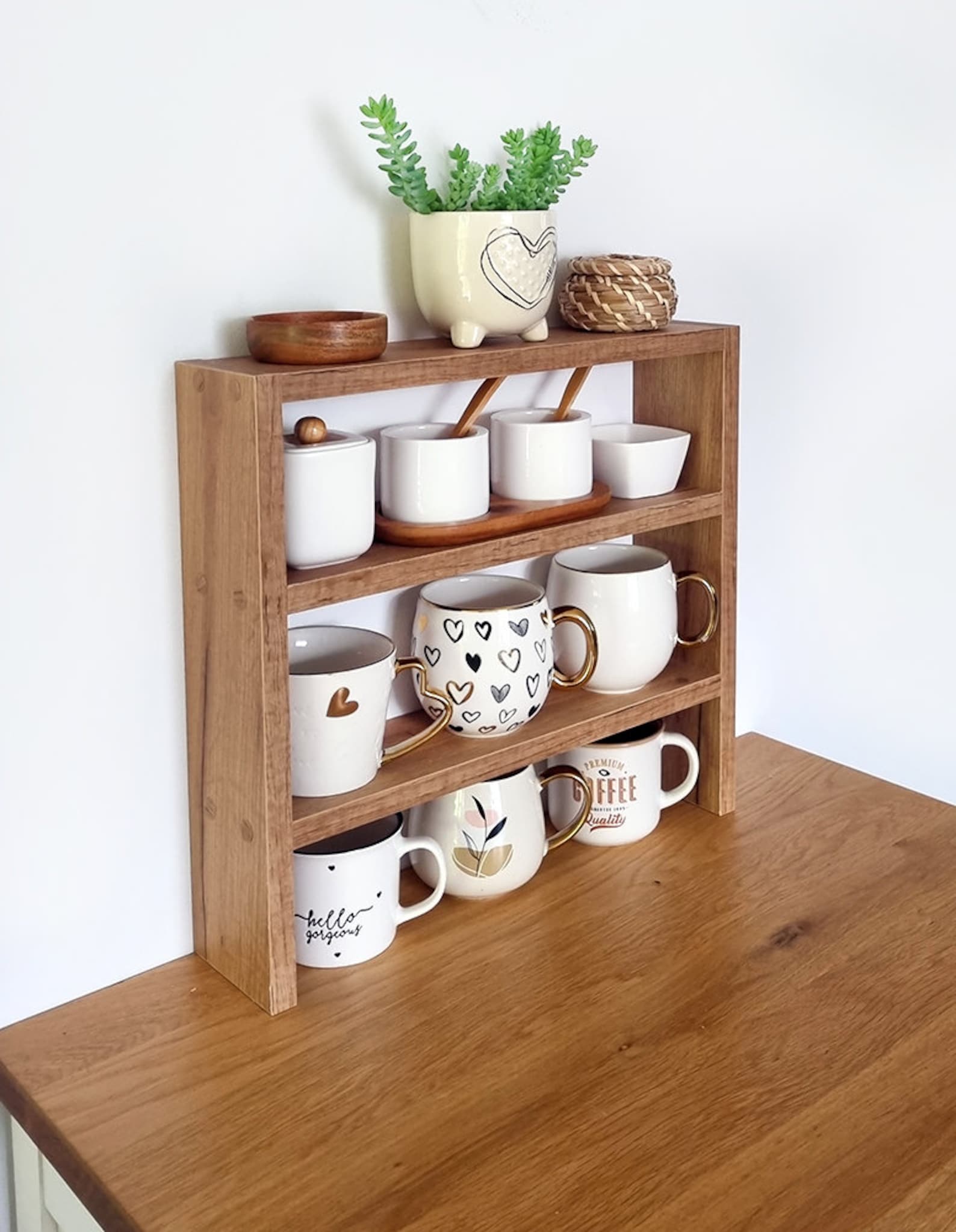 Kitchen Counter Shelf, Countertop Spice Rack, Kitchen Countertop Shelf ...