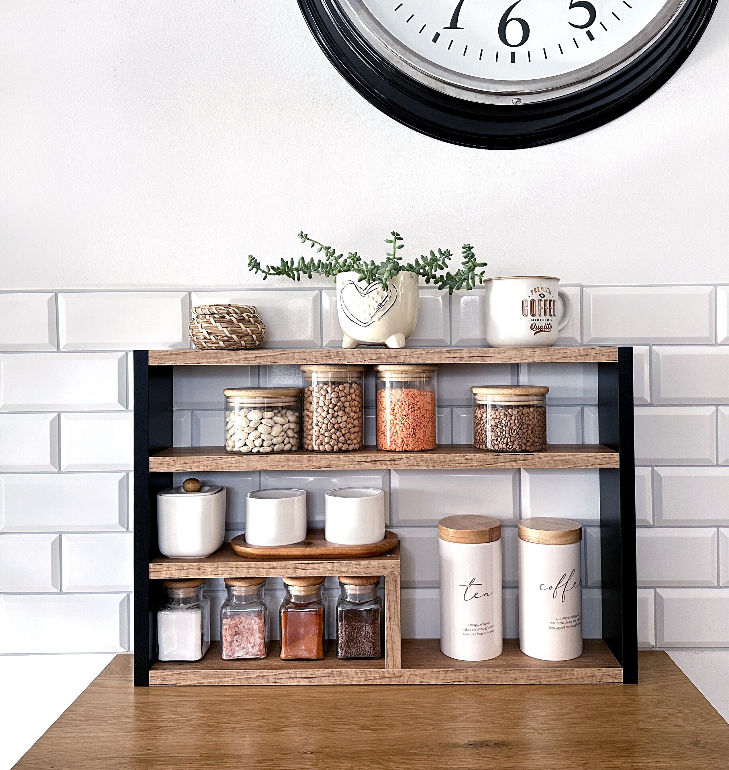 Kitchen Counter Shelf, Countertop Spice Rack, Kitchen Countertop Shelf ...