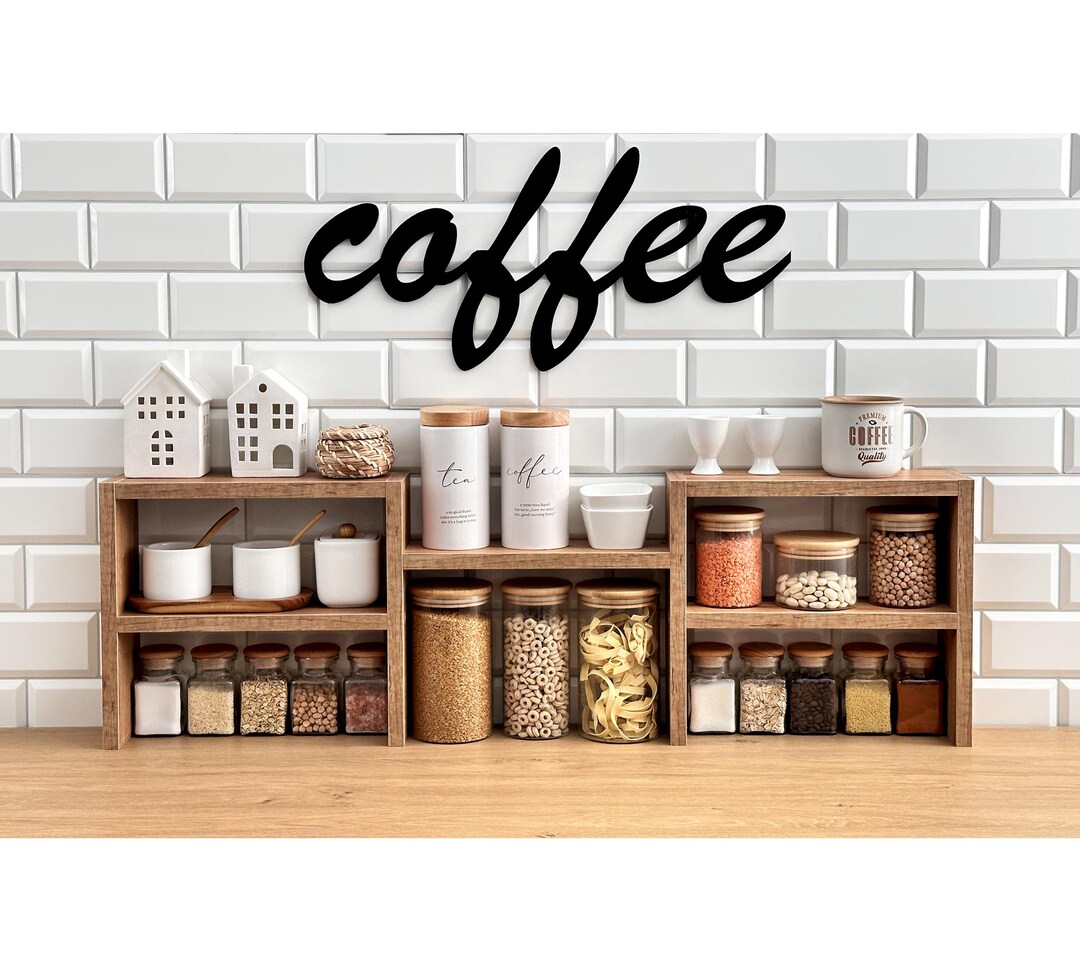 Kitchen Counter Shelf, Countertop Spice Rack, Kitchen Countertop Shelf ...