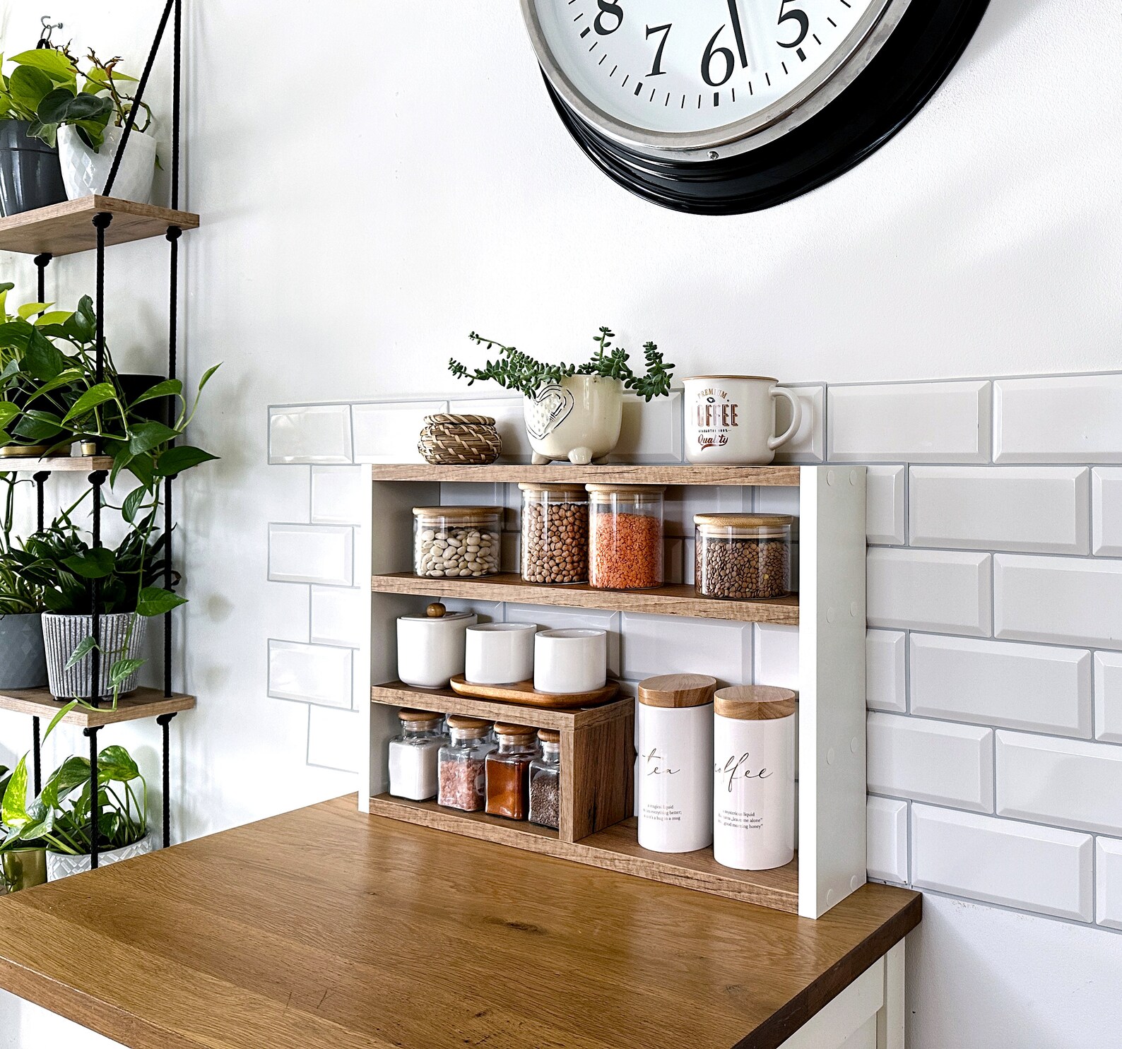Kitchen Counter Shelf, Countertop Spice Rack, Kitchen Countertop Shelf ...