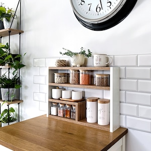 Kitchen Counter Shelf, Countertop Spice Rack, Kitchen Countertop Shelf ...