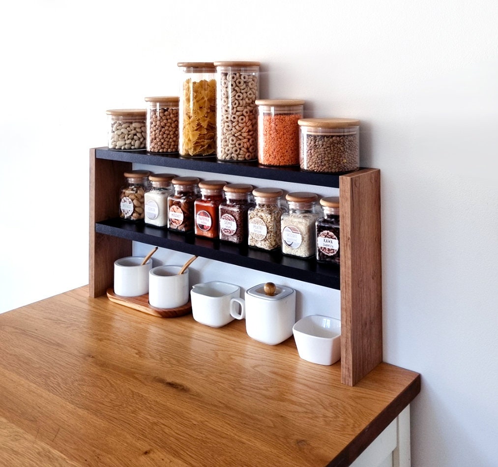 Kitchen Counter Shelf, Countertop Spice Rack, Kitchen Countertop Shelf ...