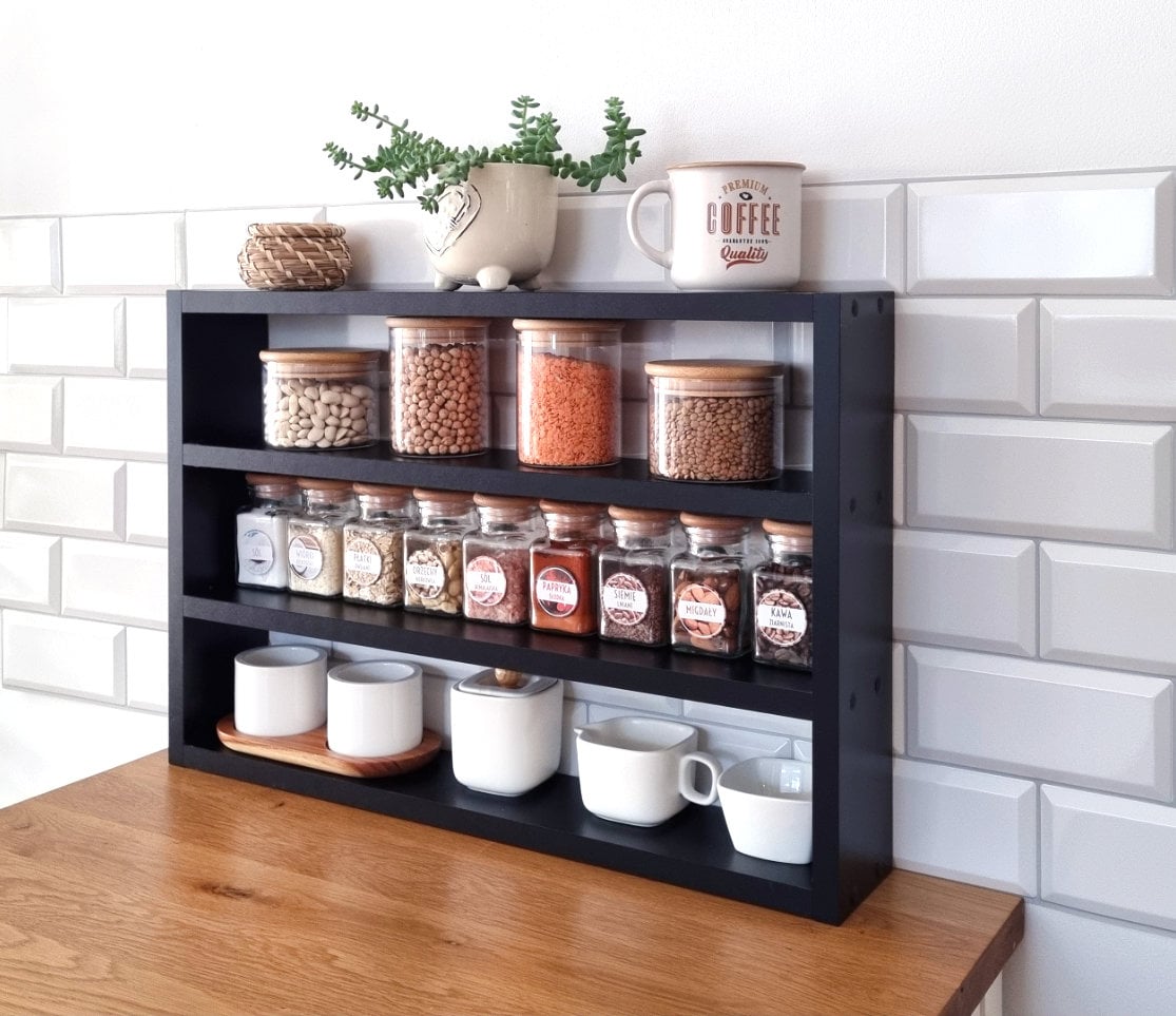 Kitchen Counter Shelf, Countertop Spice Rack, Kitchen Countertop Shelf ...