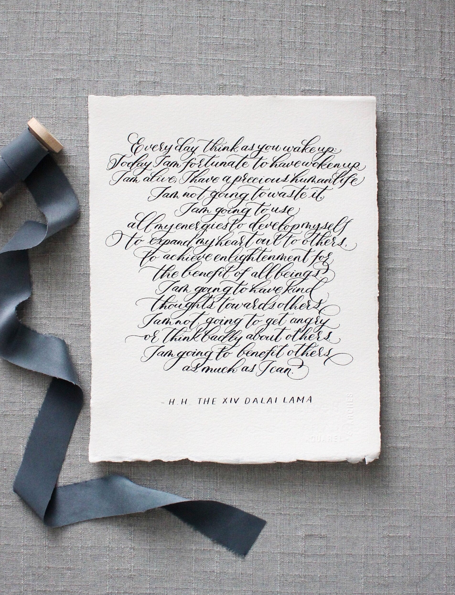 Custom Calligraphy Quote LONG | Etsy