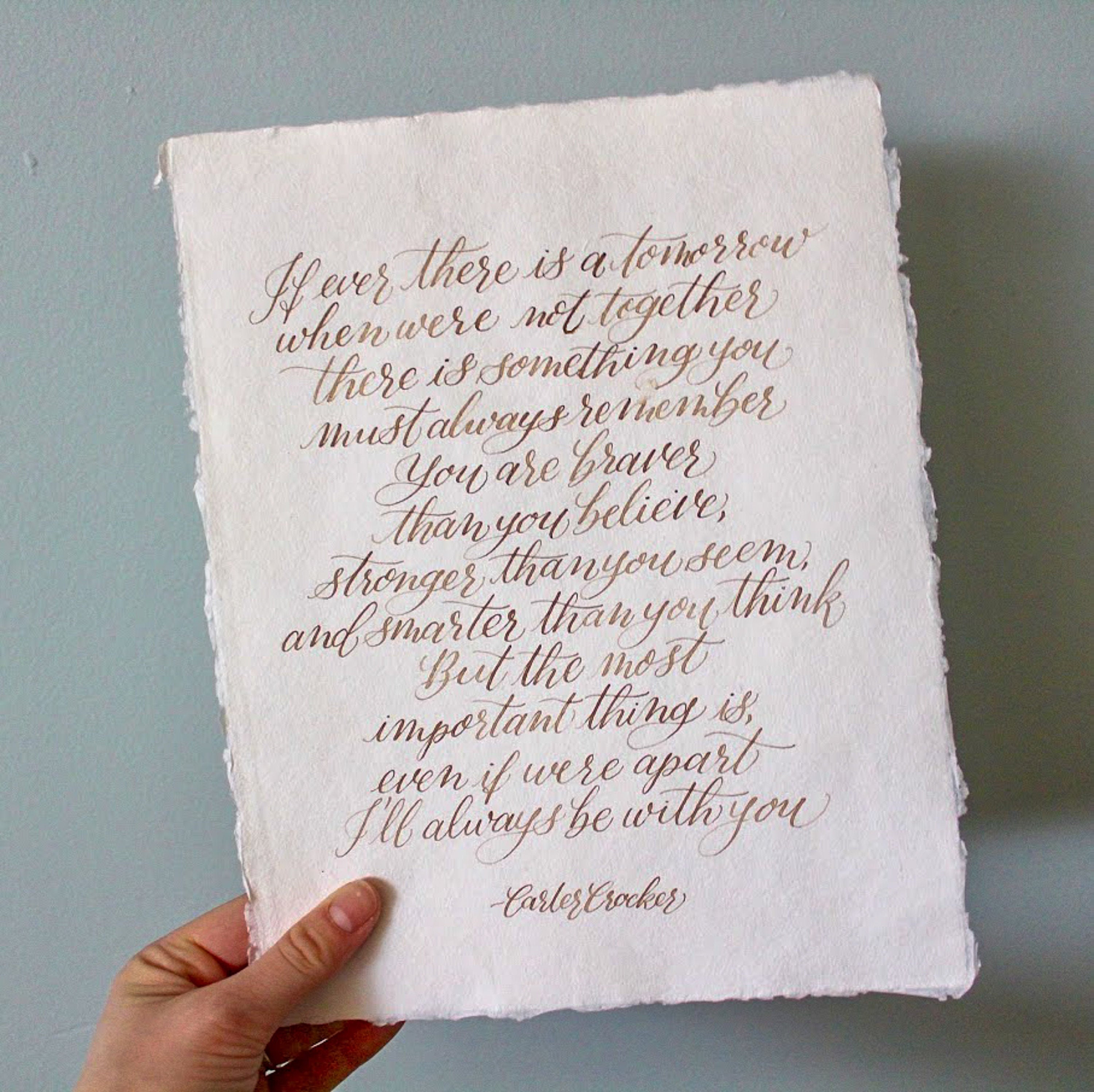 Custom Calligraphy Quote LONG | Etsy