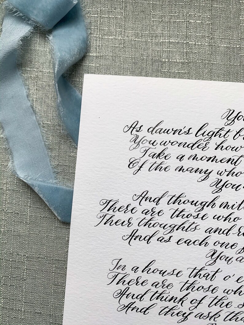 Custom Calligraphy Quote LONG | Etsy