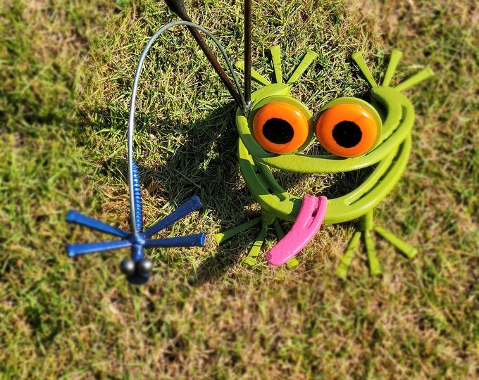 Horseshoe Frog, Yard Art Frog, Garden Decoration, Metal Art, - Etsy