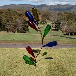 Bottle Branch, Bottle Tree, Metal Bottle Tree, Bottle Tree Garden Decor ...