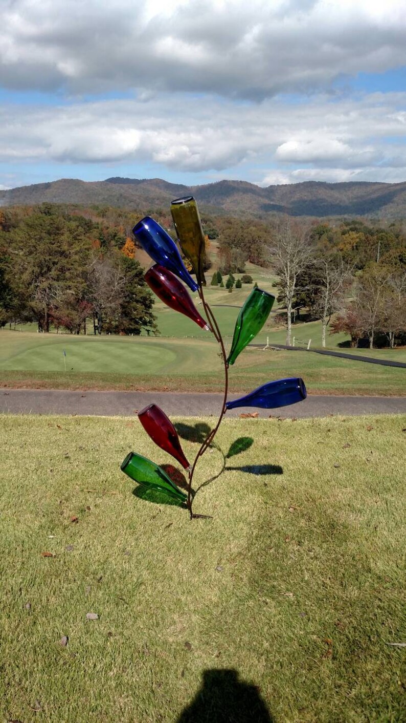 Bottle Branch, Bottle Tree, Metal Bottle Tree, Bottle Tree Garden Decor ...