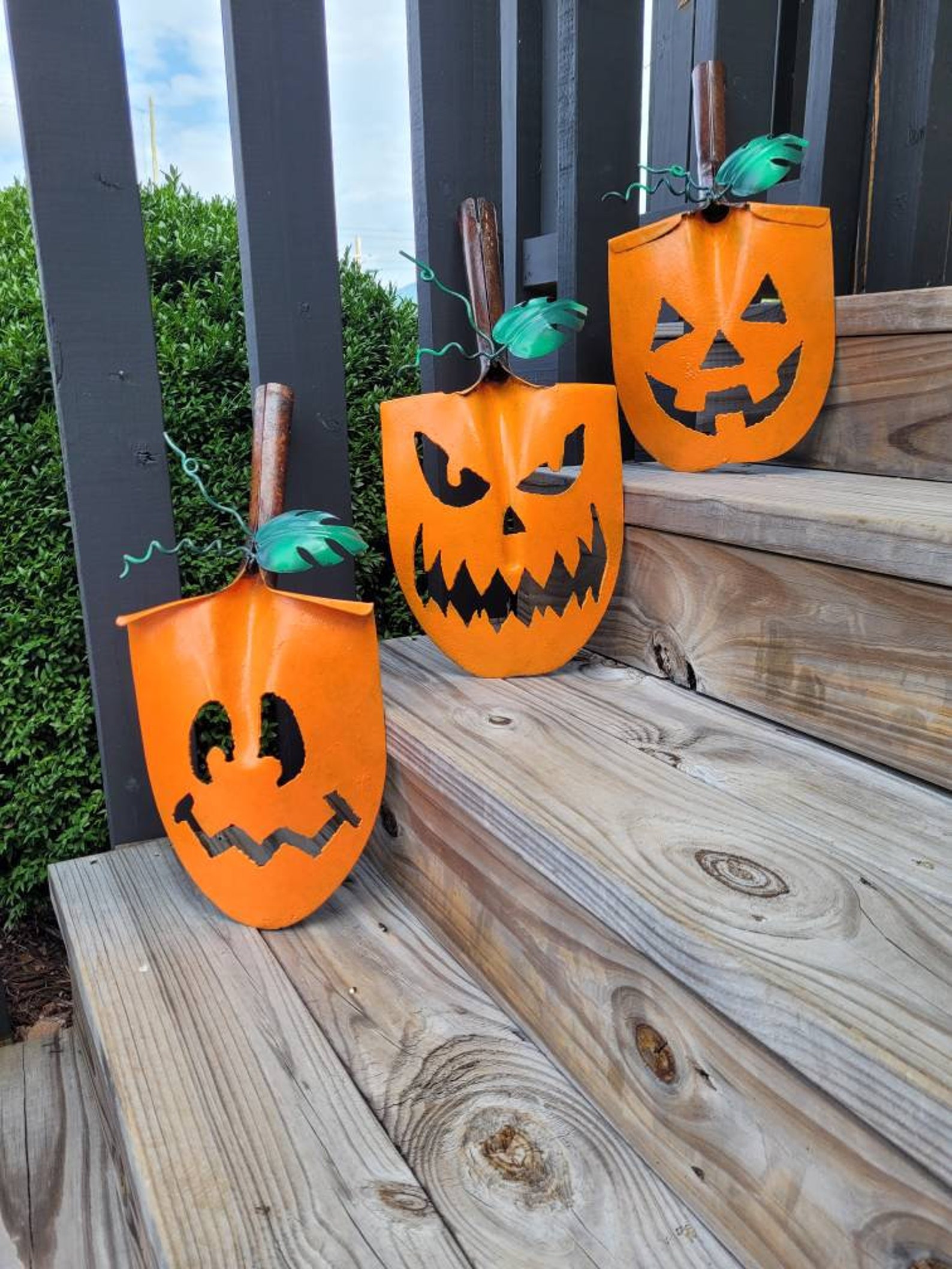 Pumpkin Yard Stake Halloween Yard Art Halloween Decor | Etsy