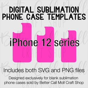 Templates for Sublimation Blank iPhone 12 Series Cases | Digital ...