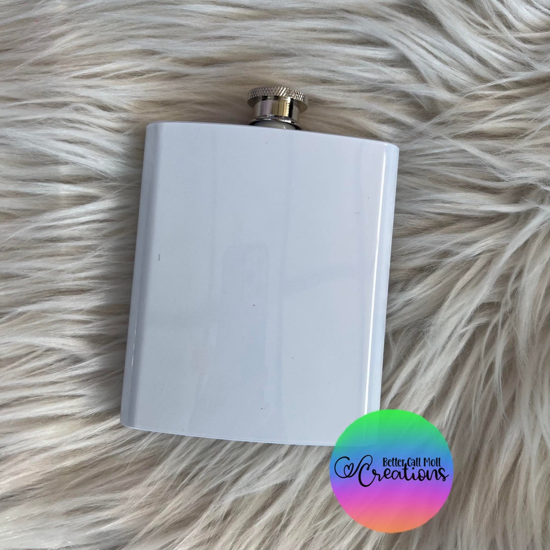 8oz Glossy Sublimation Flask - Etsy