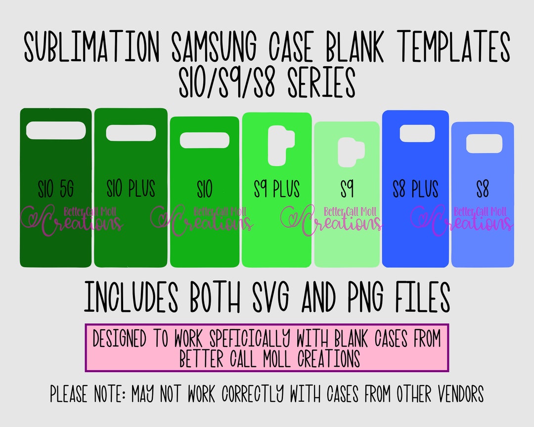 Templates for Sublimation Blank Samsung S10, S9, S8 Series Cases ...