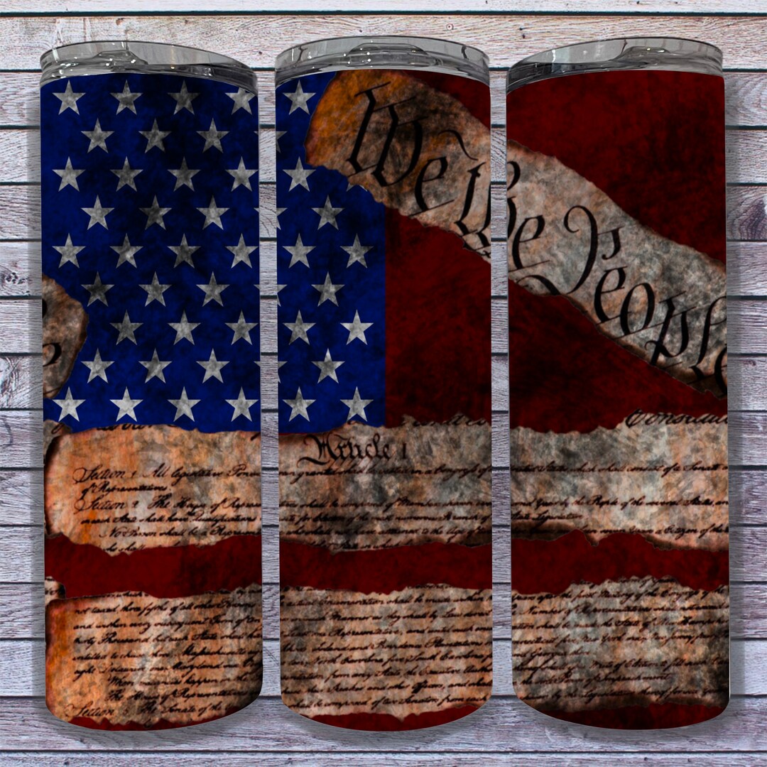 We the People Constitution American Flag Distressed Design ...