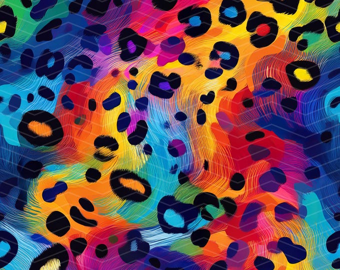 Colorful Leopard Spots Background Digital Paper / Digital Png Download ...