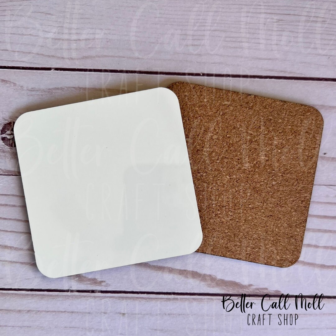 Set of 2 - Square MDF Coaster Sublimation Blanks - Etsy
