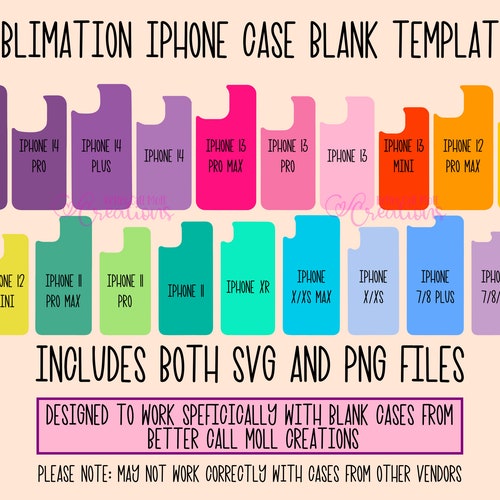Templates for Sublimation Blank Iphone 12 Series Cases - Etsy