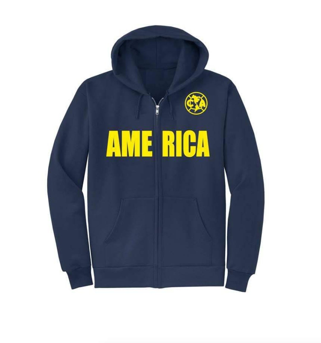 New Club America Full Zip up Hoodie - Etsy