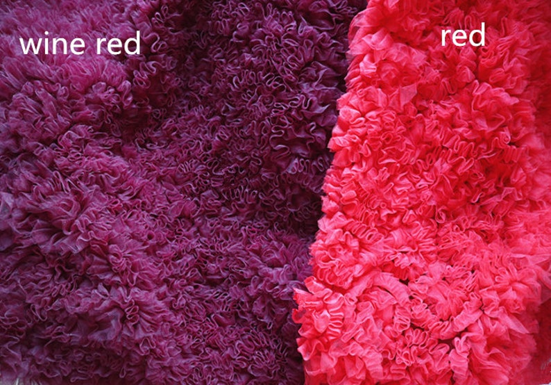 Royal Blue Ruffled Tulle 3D Fabric Ruffled Mesh 3D Bridal | Etsy