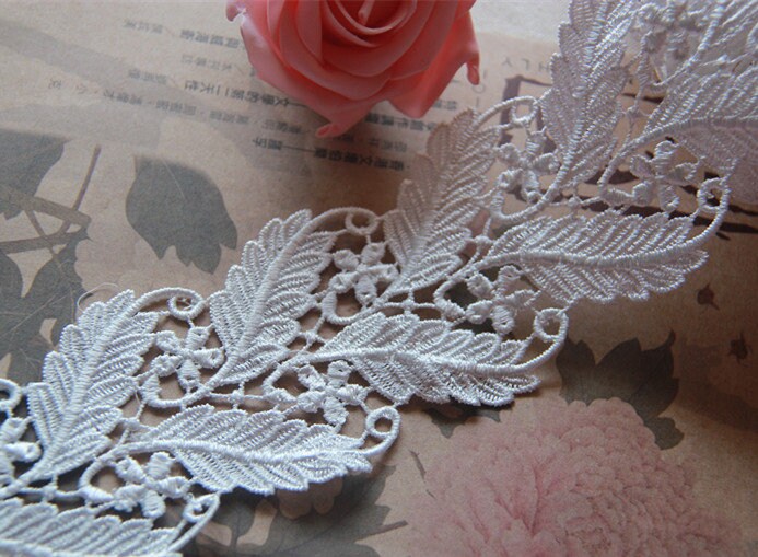 Off White Lace Trim, Leaf Lace Trimming, Classical Leaves Style Lace ...