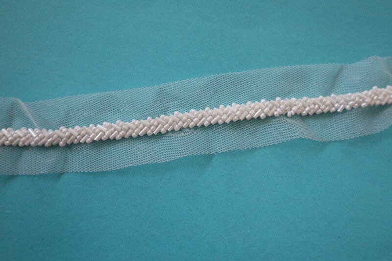 Rose Gold Beaded Lace Trim, Heavy Beaded Trimming, Beading Trim, Venise ...