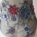 3D Floral Lace Applique Red Blue Mix Colors Floral Motif 3D - Etsy