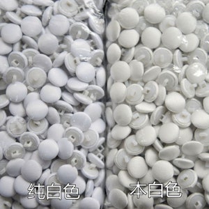 White Button/ Loop, Wedding Gown Fabric Covered Buttons, Strech Loops ...